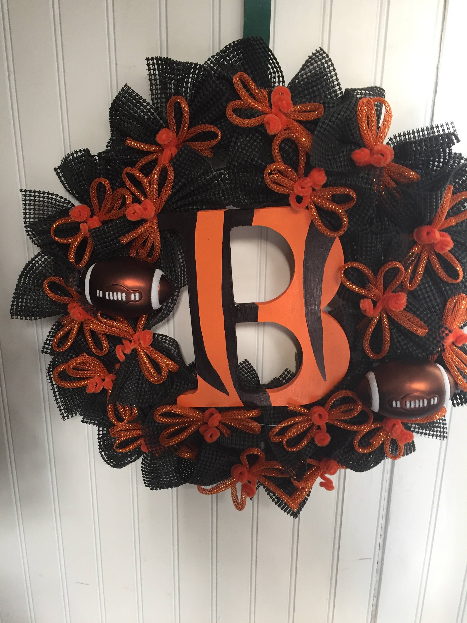 Wreaths for Front Door Halloween Fall Bengals - Etsy