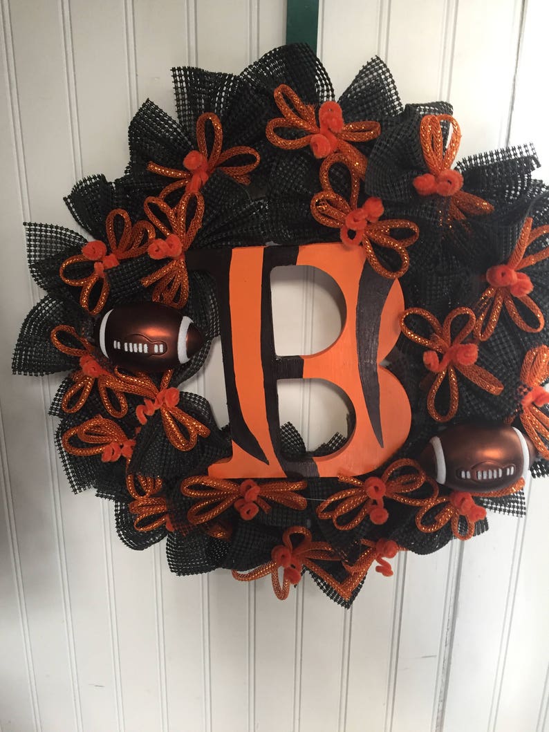 Wreaths for Front Door Halloween Fall Bengals - Etsy