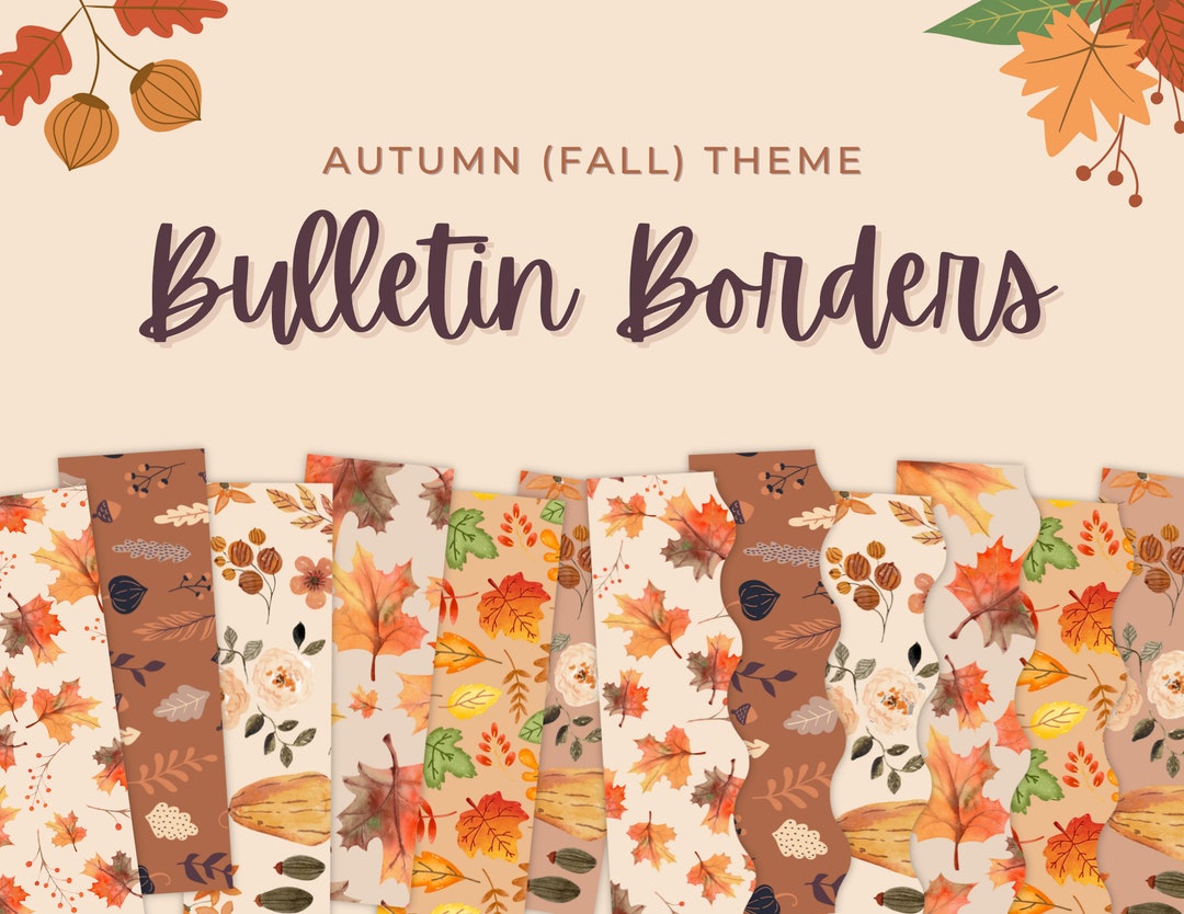 Printable Fall / Autumn Classroom Bulletin Board Borders - Etsy