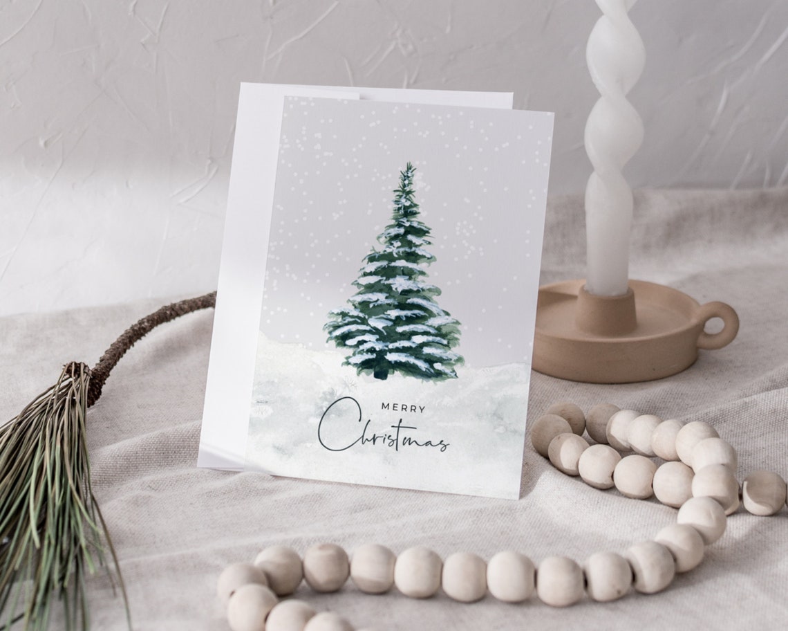 Christmas Tree Card Digital Download Printable - Etsy