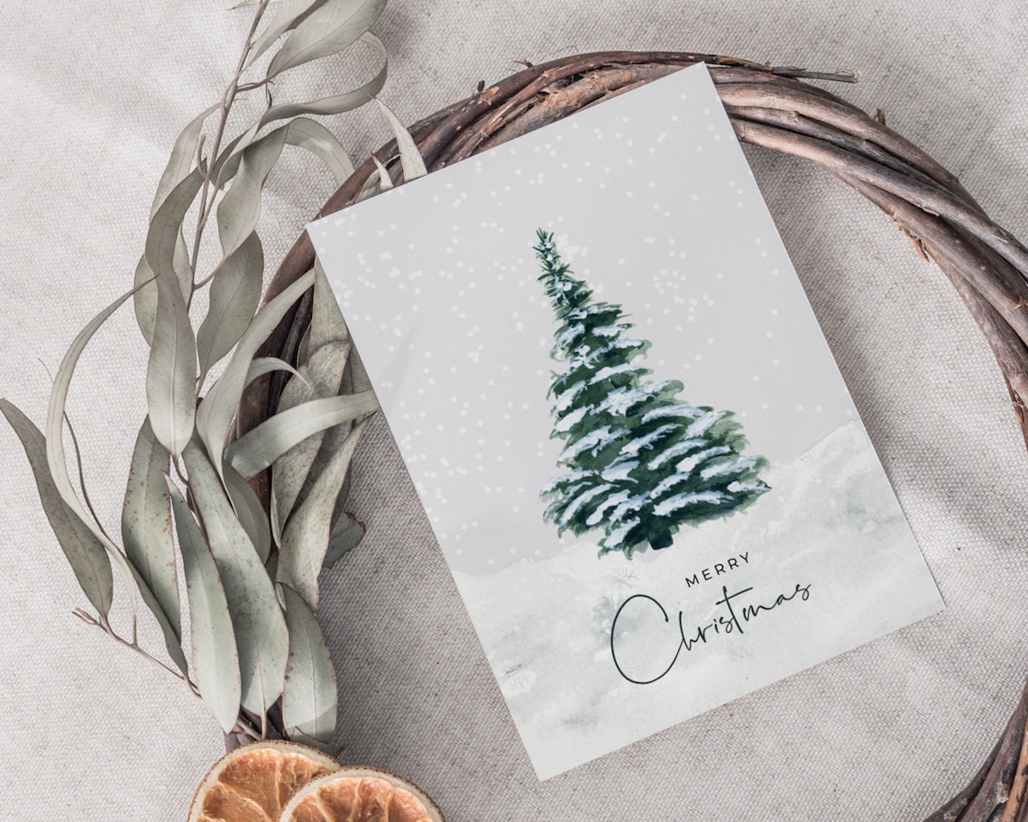 Christmas Tree Card Digital Download Printable - Etsy