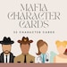 32x Printable Mafia Game Character Cards - Etsy
