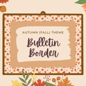 Printable Fall / Autumn Classroom Bulletin Board Borders - Etsy