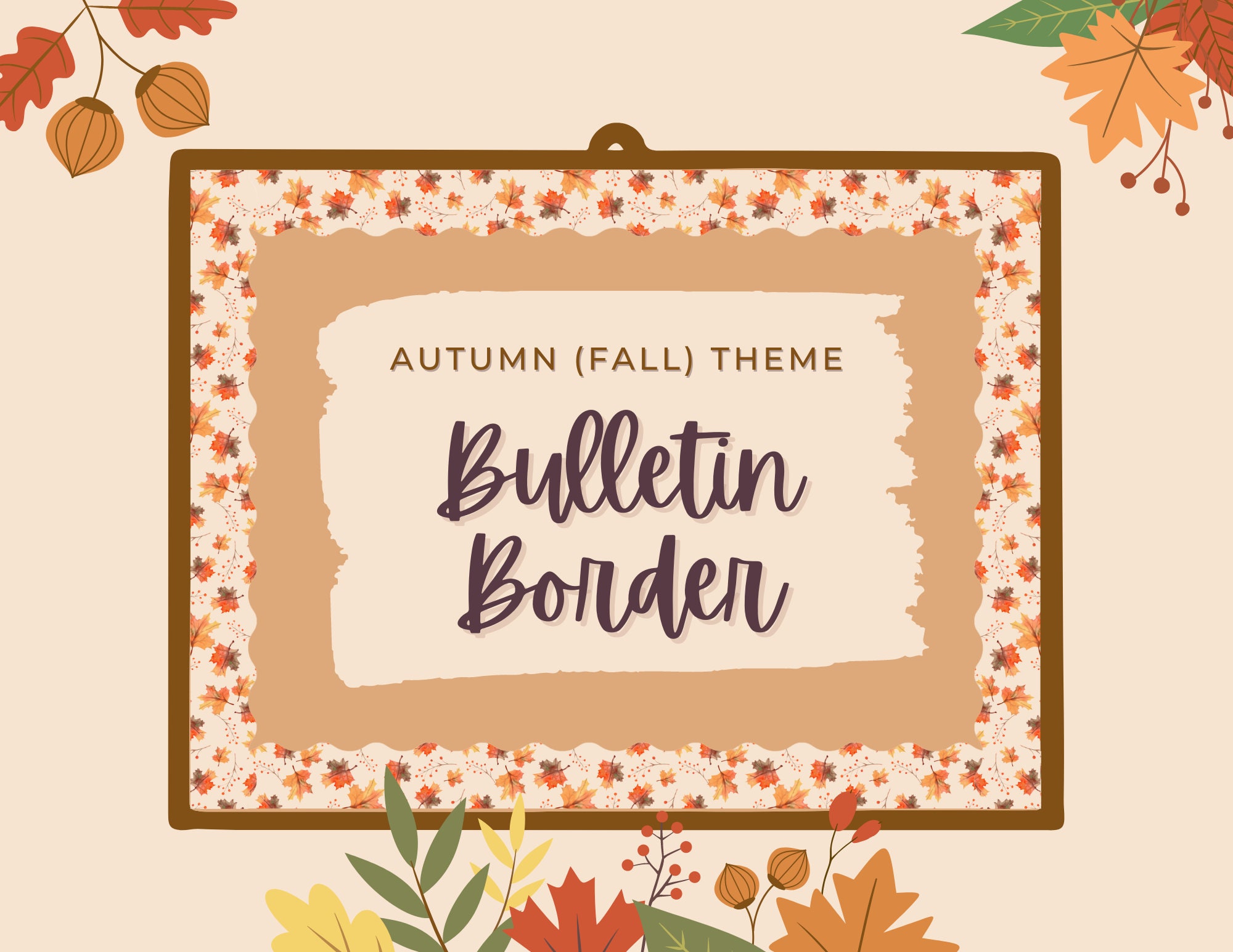 Printable Fall / Autumn Classroom Bulletin Board Borders - Etsy