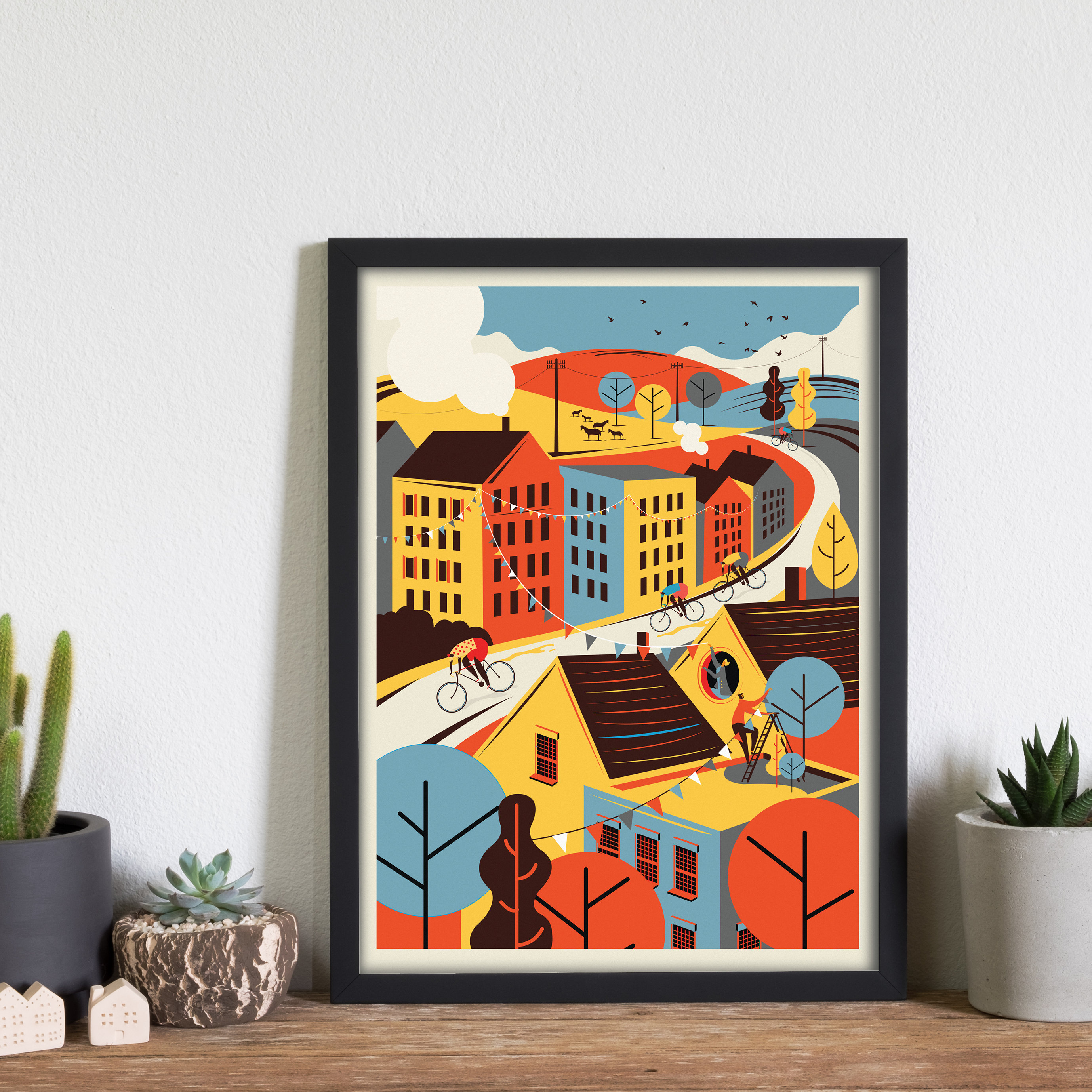 Cycling Print, Downhill Cycling Poster - Etsy