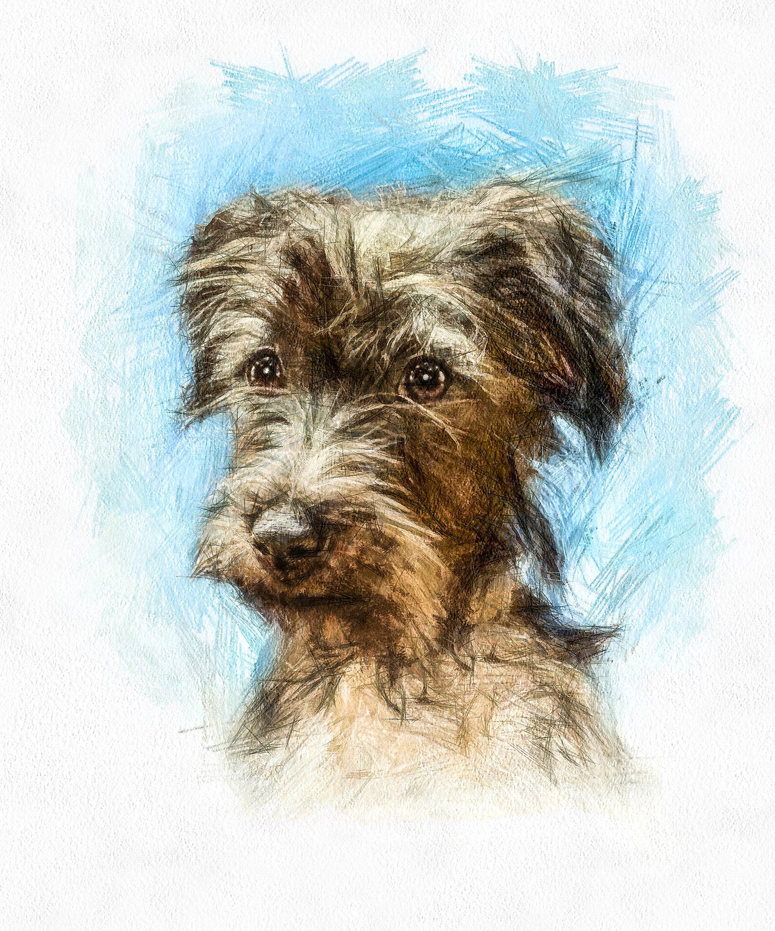 Personalized Pet Portrait From Photo. Custom Hand Painted Dog Memorial ...