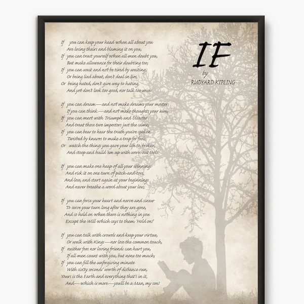 If Rudyard Kipling - Etsy