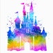Disney Castle Watercolor, Disney Castle Print, Disney Gift, Disney Art ...
