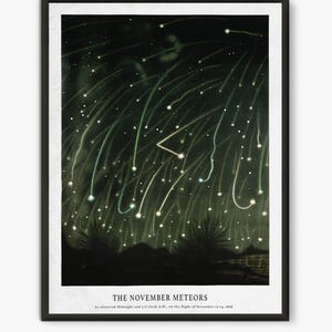 Vintage Meteor Art Print: Astronomical Galaxy Wall Art - Etsy