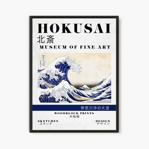 Hokusai the Great Wave Exhibition Poster, Hokusai Japanese Museum Art ...