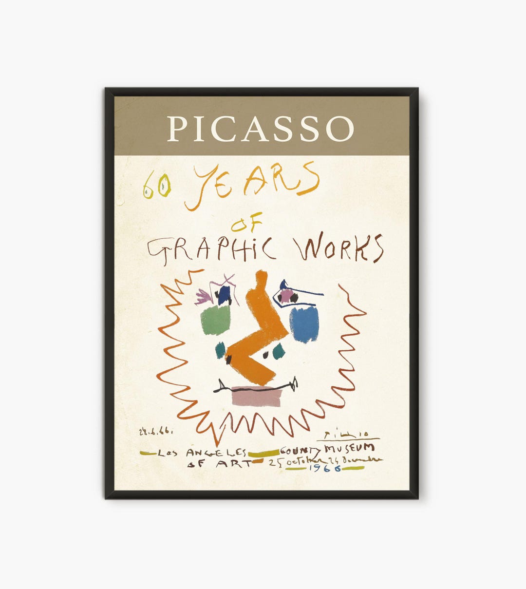 Pablo Picasso Exhibition Poster, Picasso Museum Print, Pablo Picasso ...