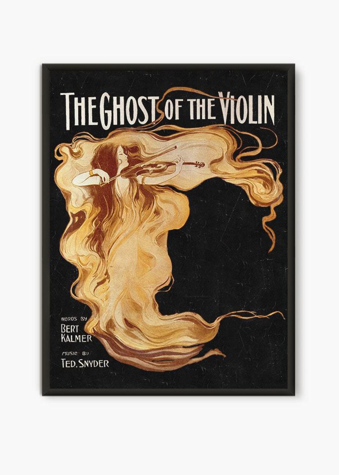 Vintage Halloween Ghost Violin Art Print: Gothic Horror Decor - Etsy
