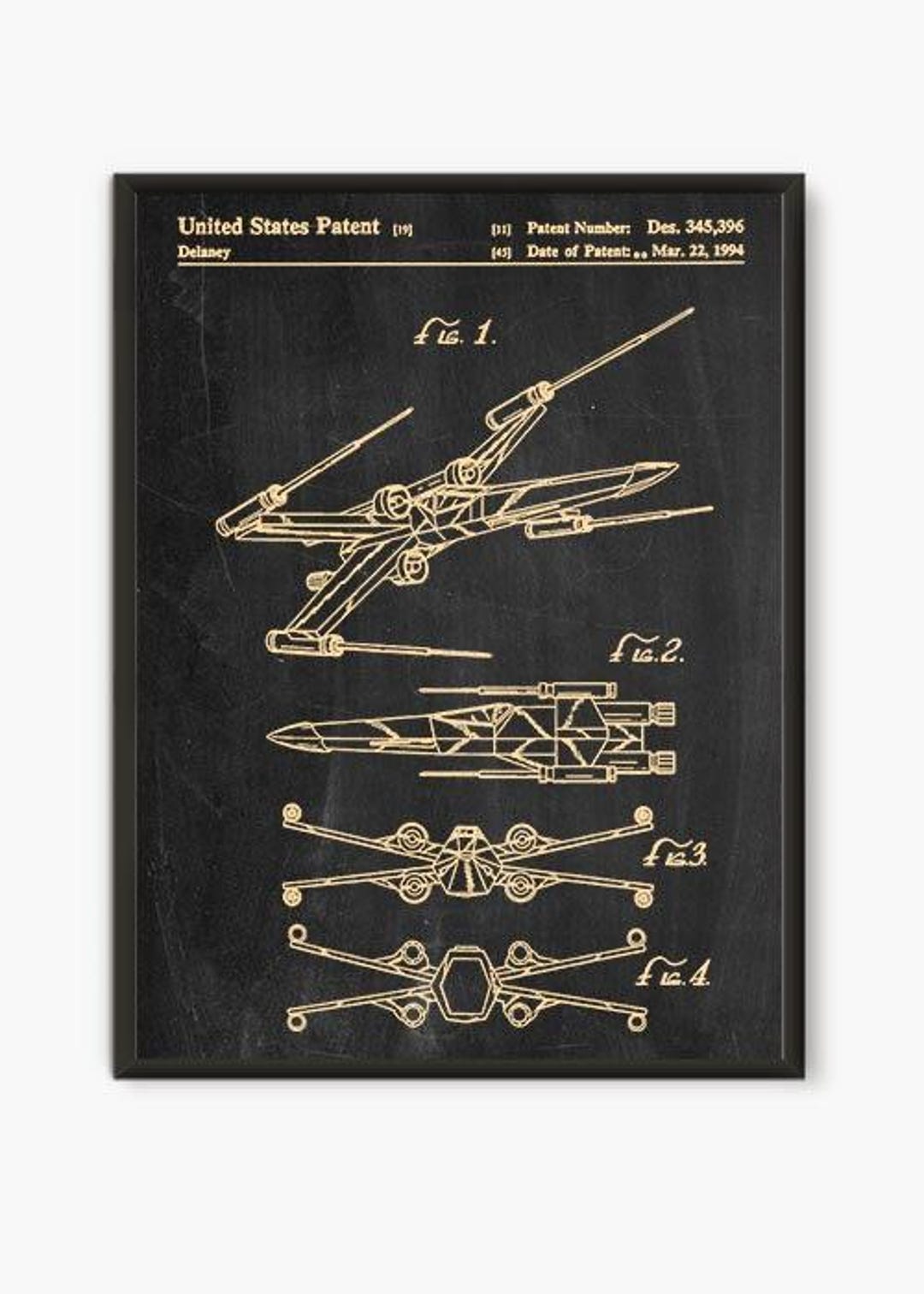 X Wing ,blueprint,patent Star Wars, Patent Poster, X Wing Print,star ...