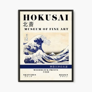 Hokusai the Great Wave Exhibition Poster, Hokusai Japanese Museum Art ...
