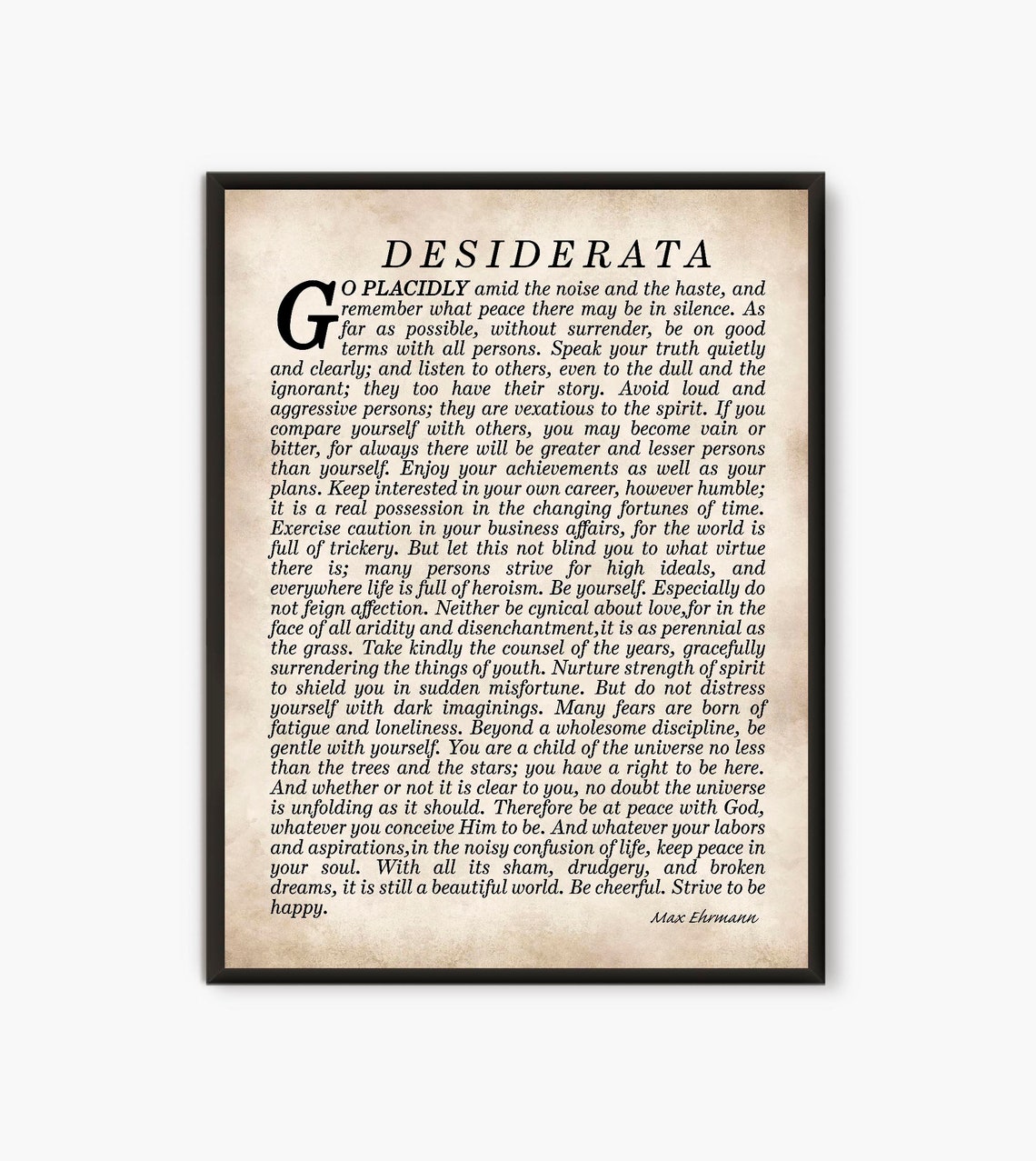 Desiderata Print Desiderata Poem Desiderata Poster Poetry | Etsy