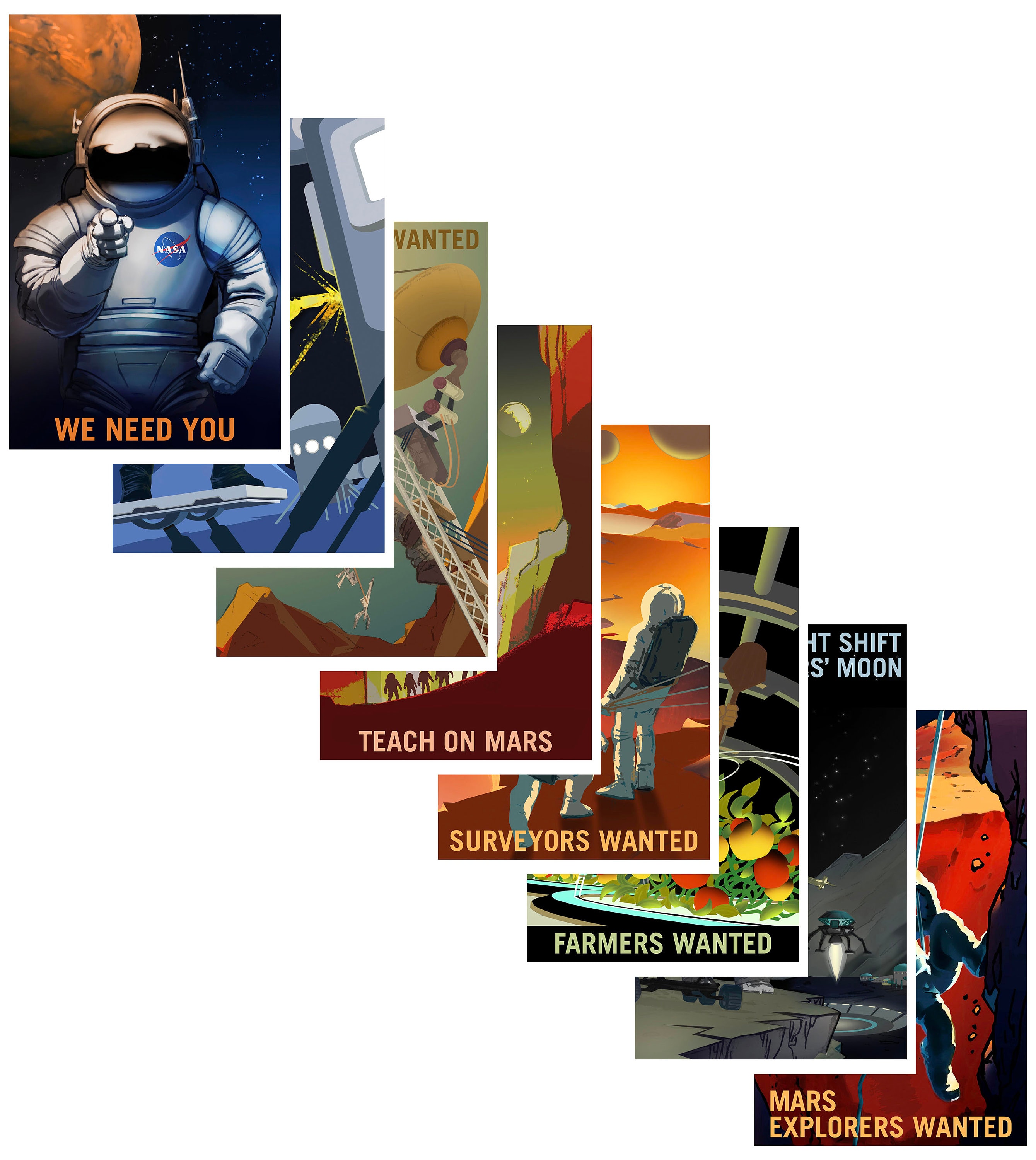 NASA Space Prints Retro Wall Art Space Travel Prints | Etsy