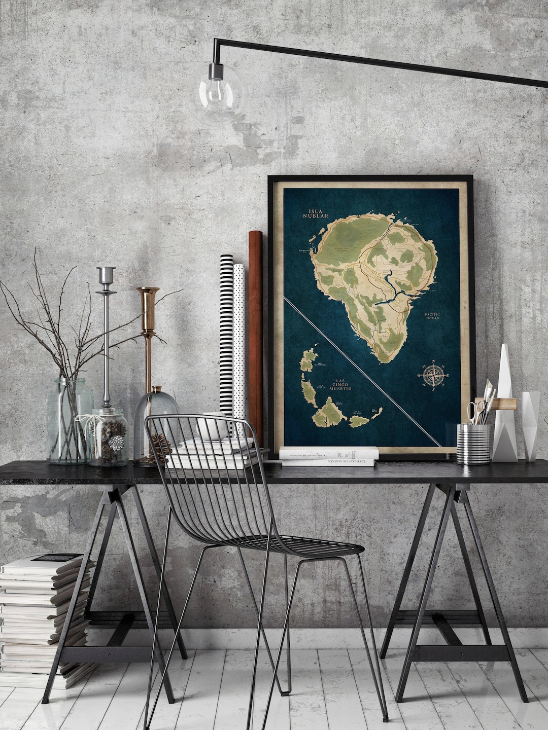 Jurassic Park Map, Poster, Isla Nublar Map, Print, Lost World, Dinosaur ...