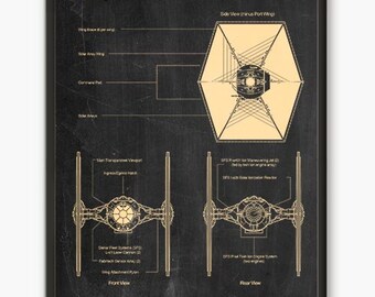 Tie Fighter Blueprint - Etsy
