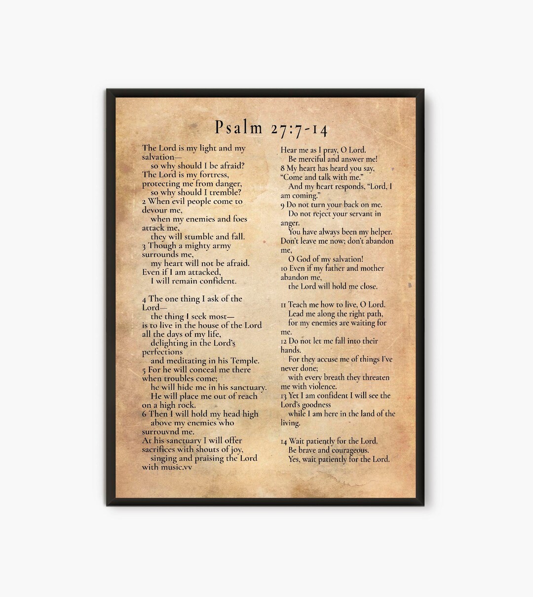 Psalm 27 NLT - Etsy