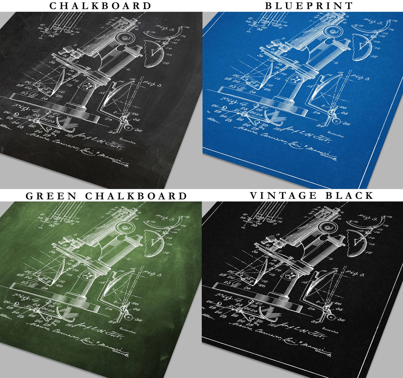 Science Poster Set of 4 Prints Science Art Science Teacher - Etsy