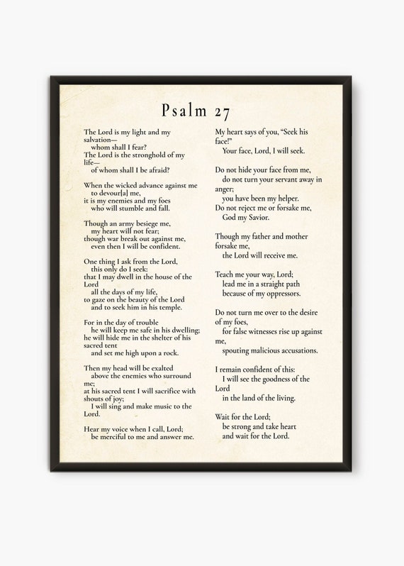 Psalm 27 | Etsy