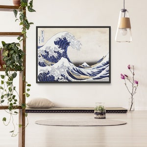 Japanese Woodblock Print: the Great Wave by Hokusai the Great Wave off ...