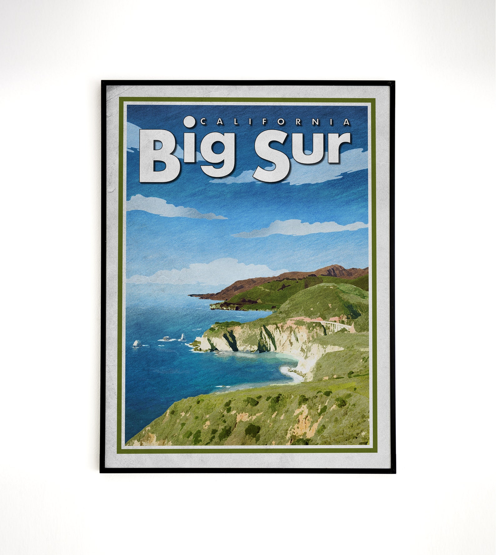 Big Sur Poster National Park Travel Poster California Art - Etsy