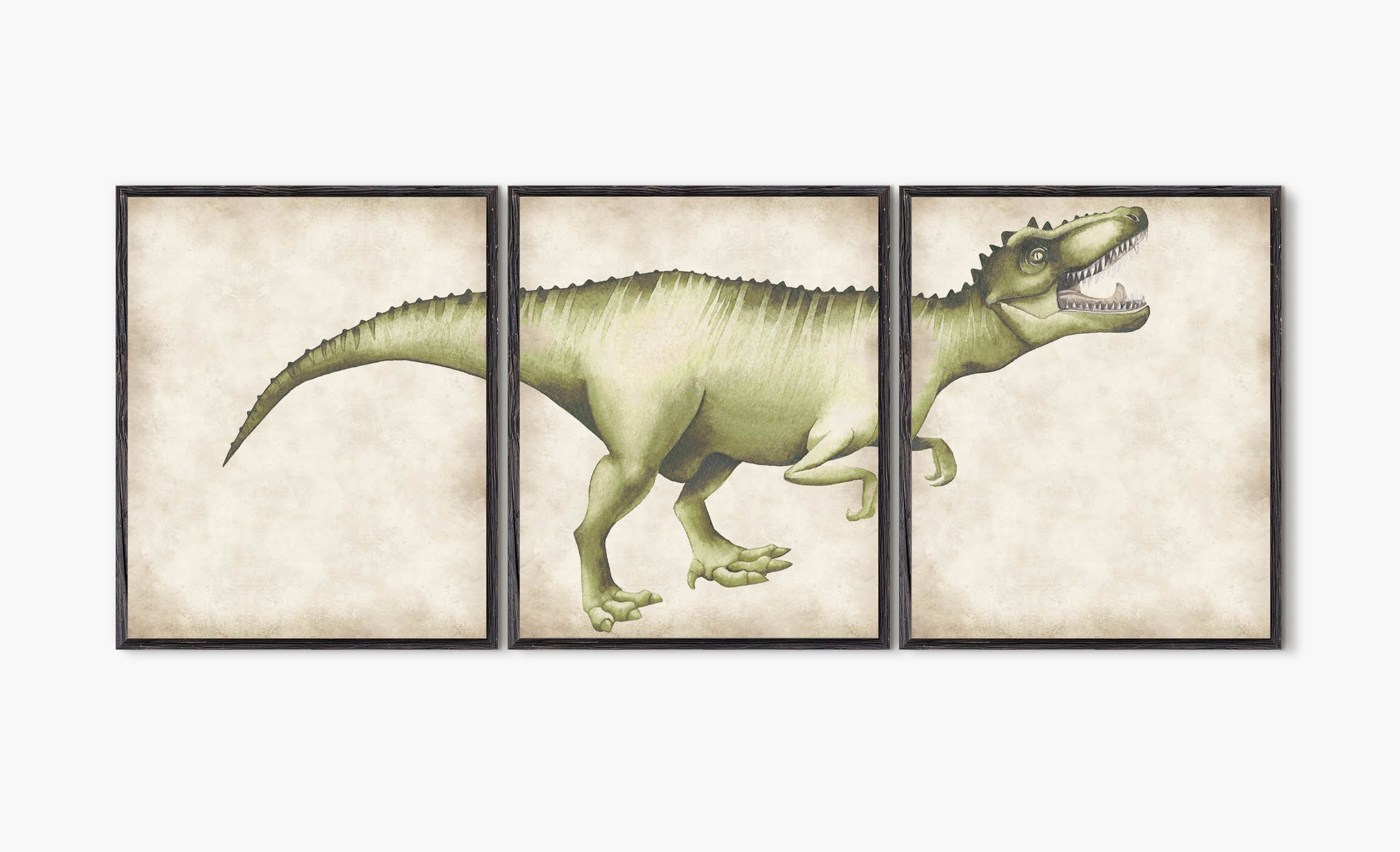 Tyrannosaurus Rex Dinosaur Wall Art T-rex T Rex Set of 3 - Etsy