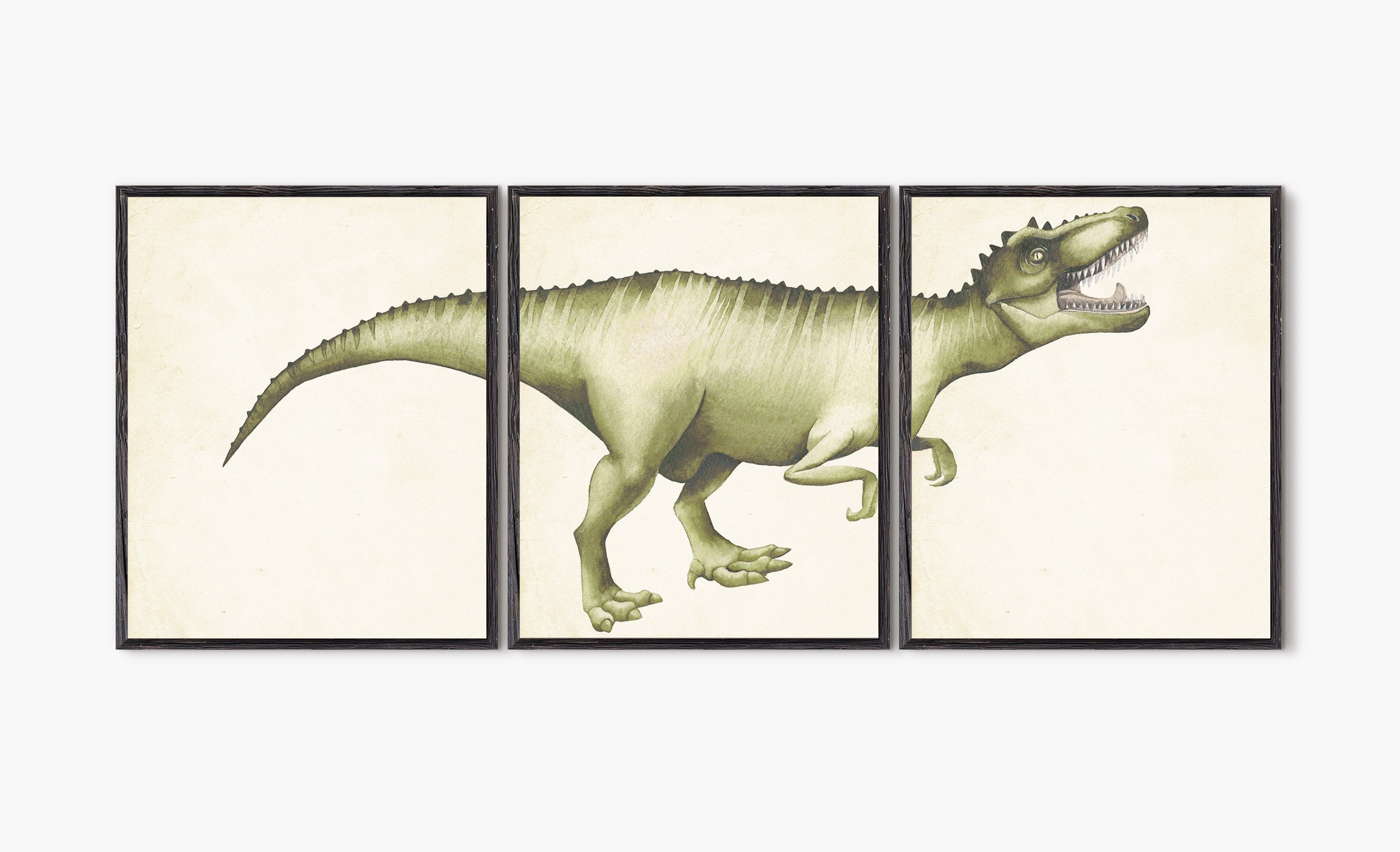 Tyrannosaurus Rex Dinosaur Wall Art T-rex T Rex Set of 3 - Etsy