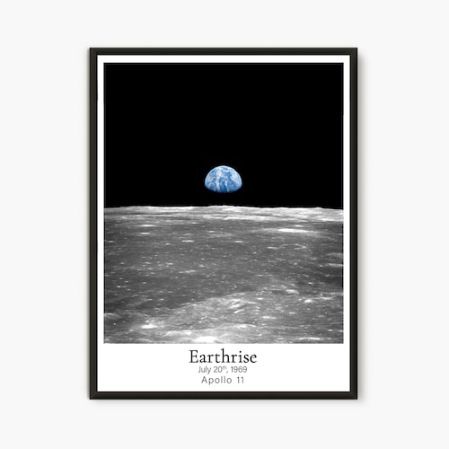 Earthrise Photo Apollo 8 Earthrise Photo Apollo 11 Nasa | Etsy