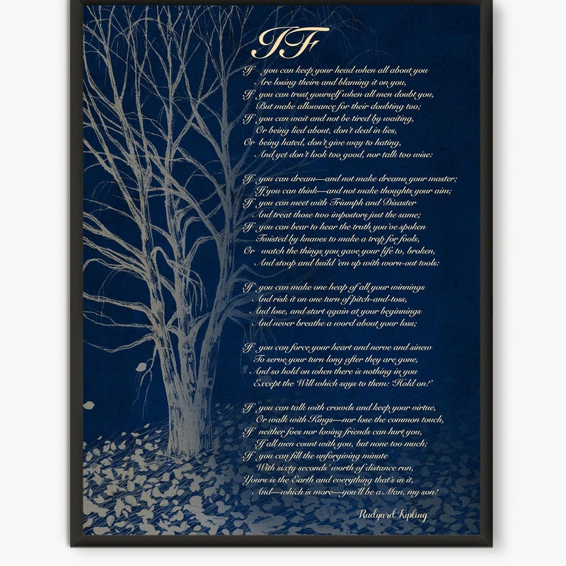 If Rudyard Kipling - Etsy