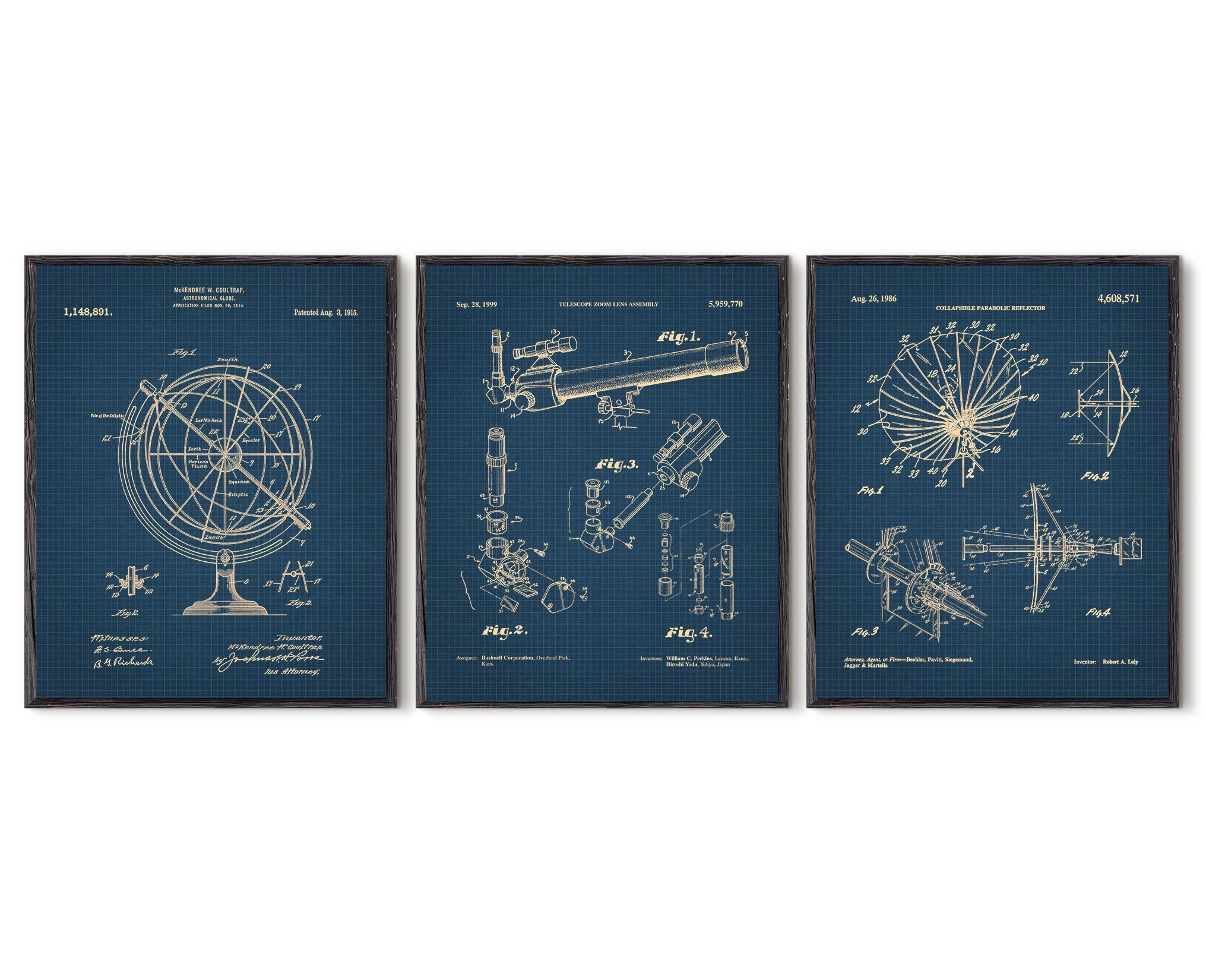 Astronomy Set of 3 Science Poster Space Print Patent | Etsy