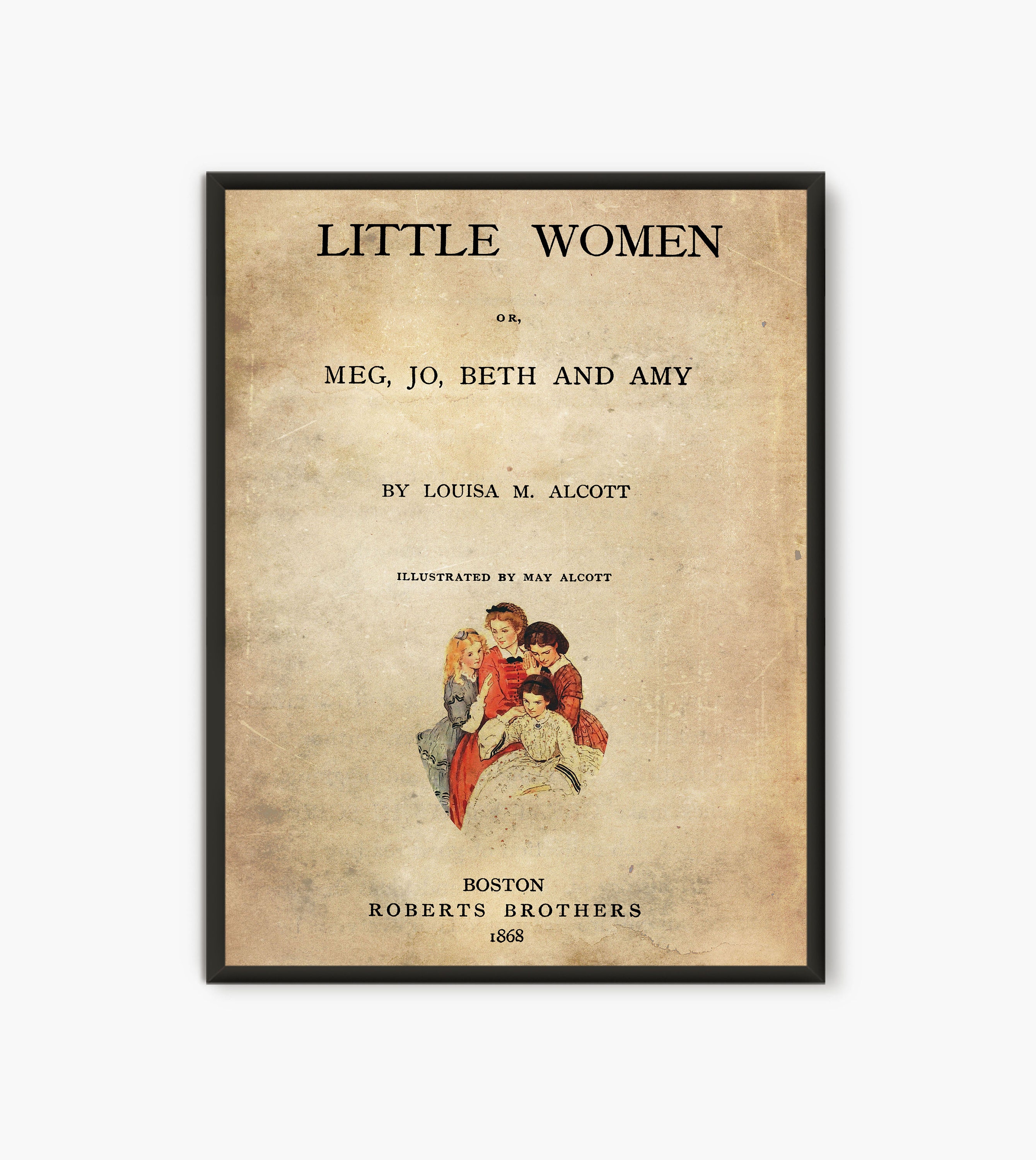 Little Women Book Cover Print L.M. Alcott Literary Art | Etsy UK