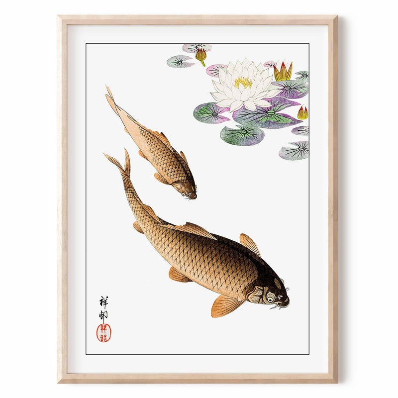 Fish Woodblock Print - Etsy