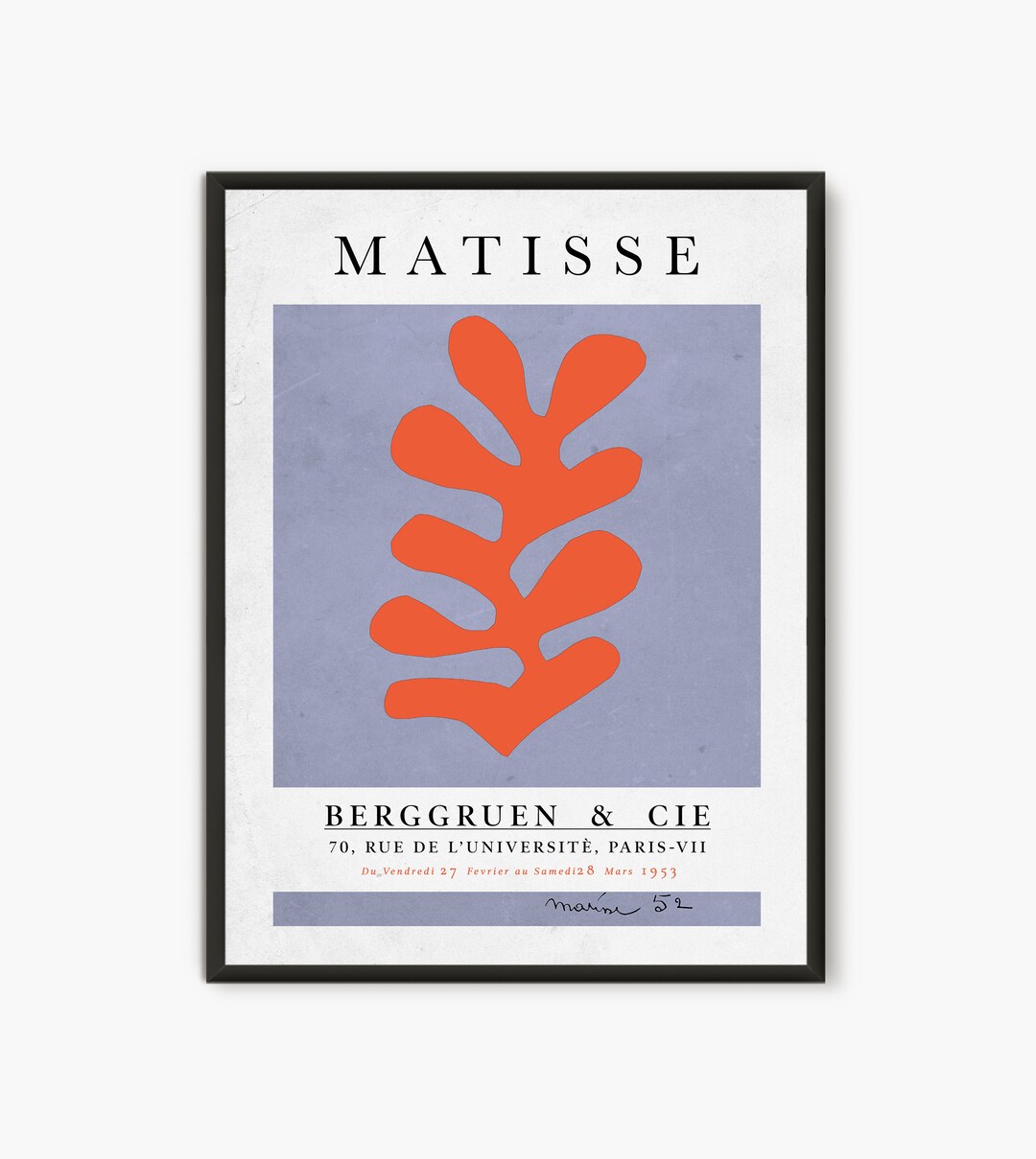 Matisse Exhibition Poster, Matisse Cut Out Poster, Henri Matisse ...