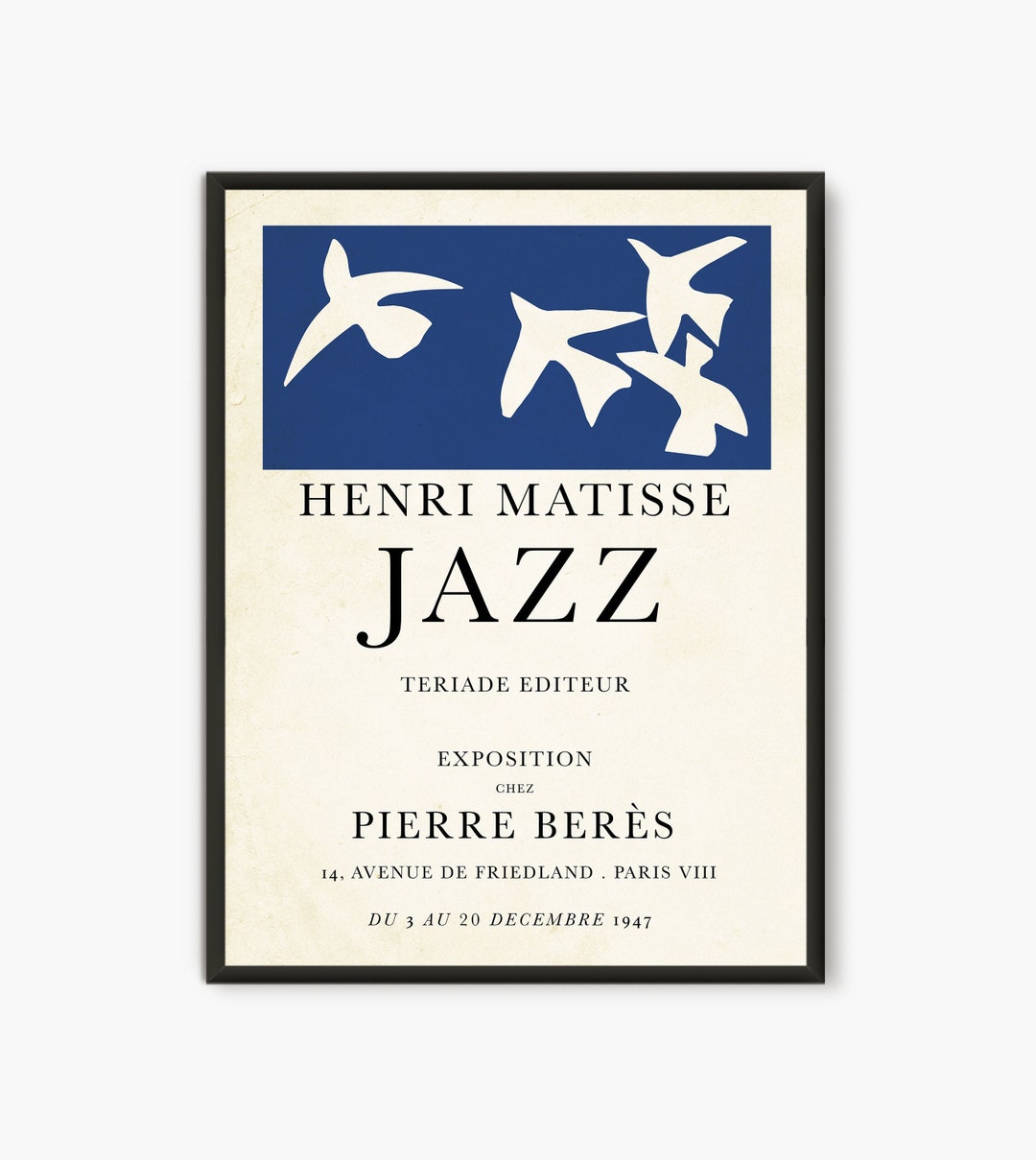 Henri Matisse 'white Birds' Exhibition Poster: Museum Art Print - Etsy