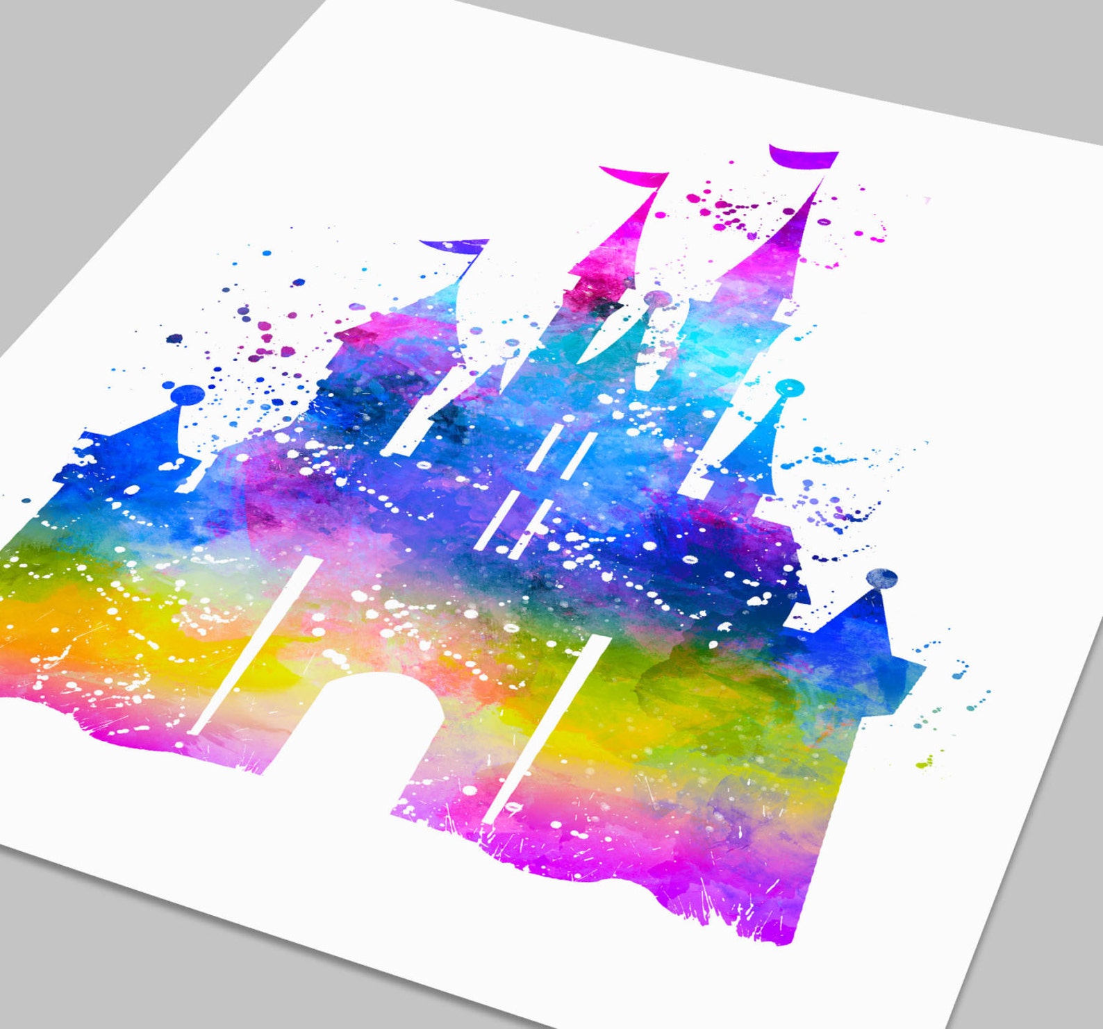 Disney Castle Watercolor Disney Castle Print Disney Gift | Etsy