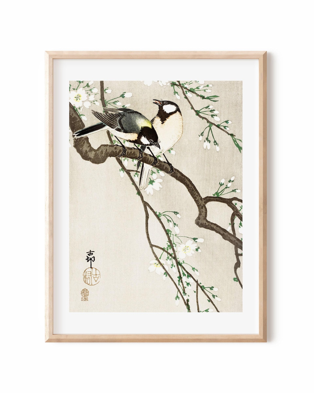 Japanese Bird Art Print: Ohara Koson Ukiyo-e, Cherry Blossom Decor - Etsy