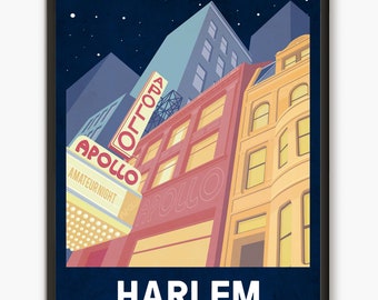 Harlem Vintage Poster - Etsy