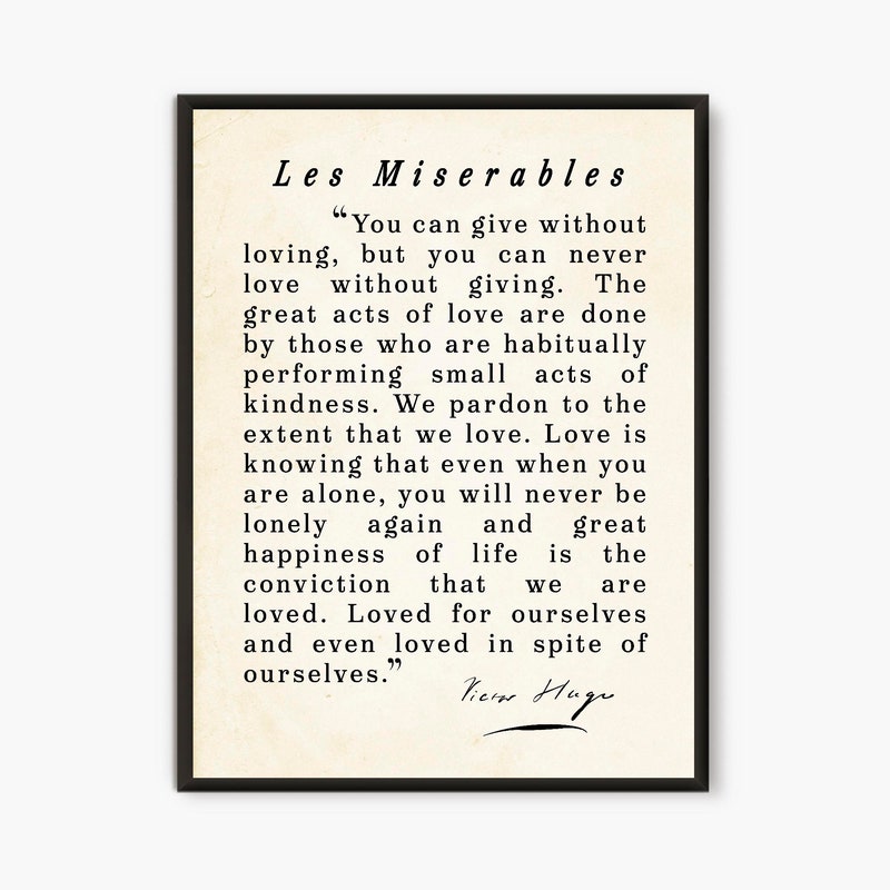 Les Miserables Print - Etsy