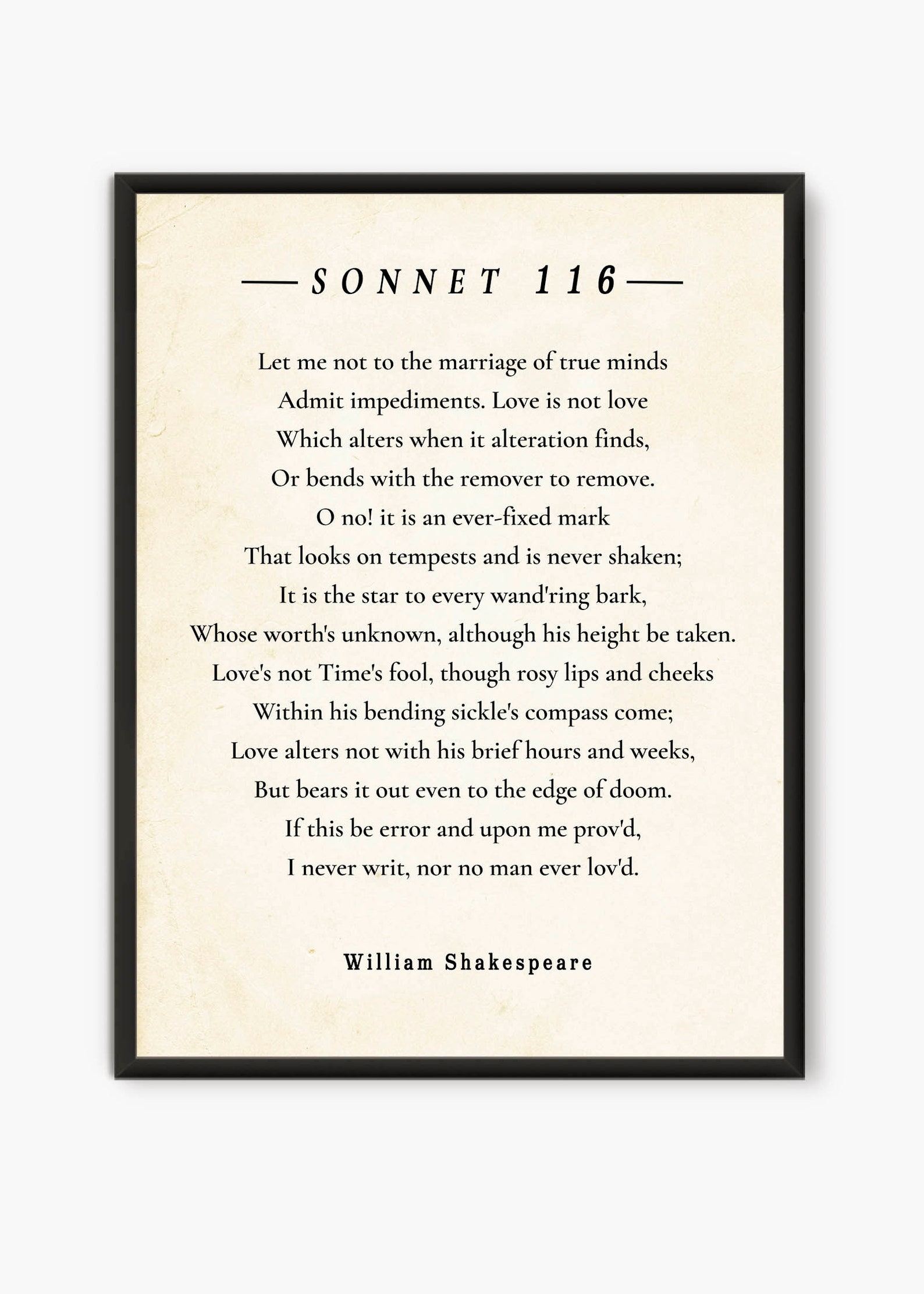 Sonnet 116 Shakespeare - Etsy