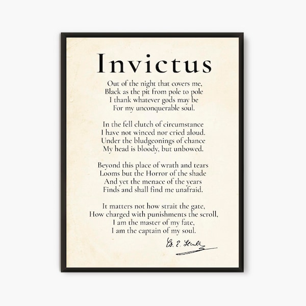 Invictus - Etsy