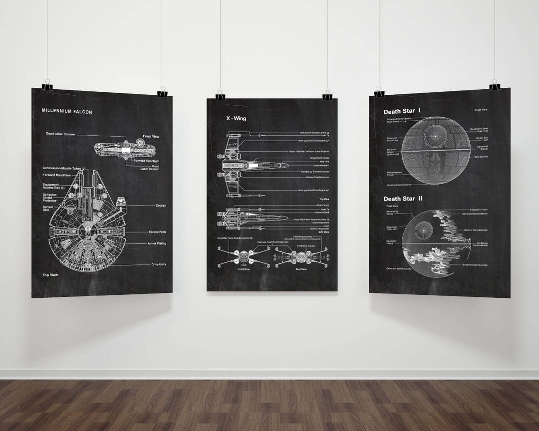 Death Star Poster, Death Star Print,star Wars Art, Darth Outline,star ...