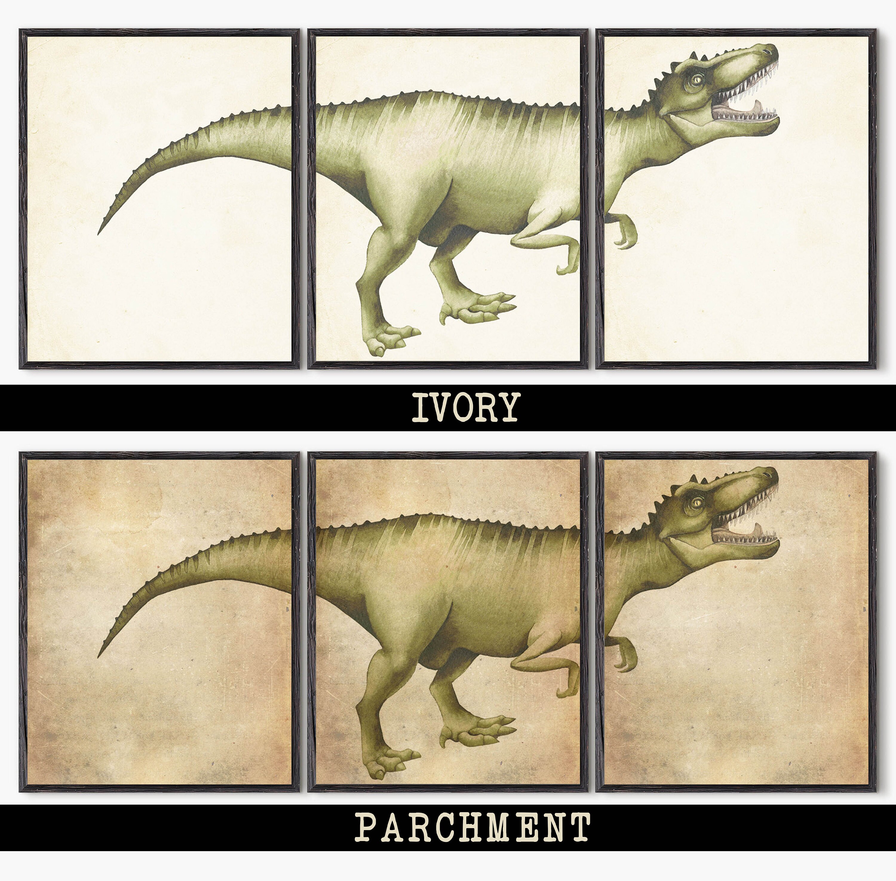 Tyrannosaurus Rex Dinosaur Wall Art T-rex T Rex Set of 3 - Etsy