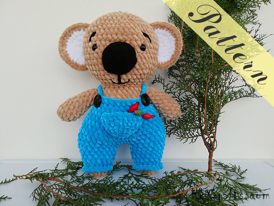 Crochet Pattern Koala Bear Baby Toy Crochet Tutorial - Etsy