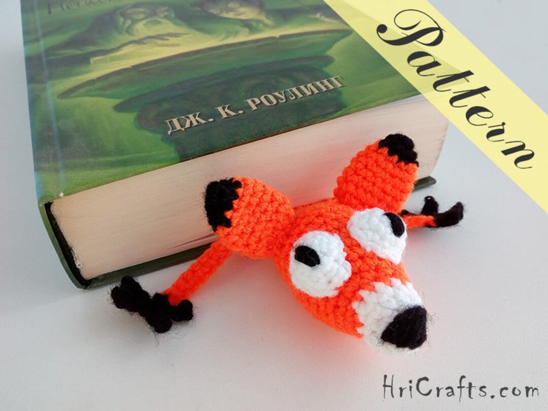 Fox Bookmark Crochet Pattern, Amigurumi Fox, Crochet Fox, Fox Pattern ...