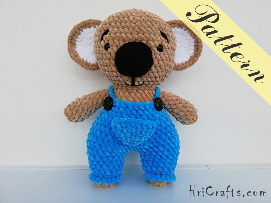 Crochet Pattern Koala Bear Baby Toy Crochet Tutorial | Etsy