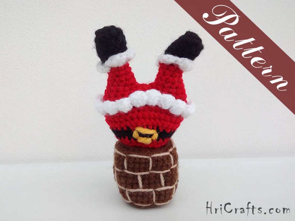 Crochet Pattern Santa Legs, Santa in Chimney, DIY Christmas Decor ...