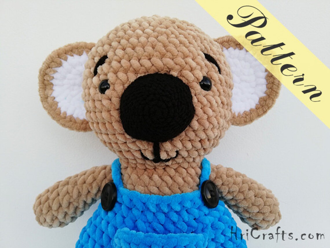 Crochet Pattern Koala Bear Baby Toy Crochet Tutorial | Etsy