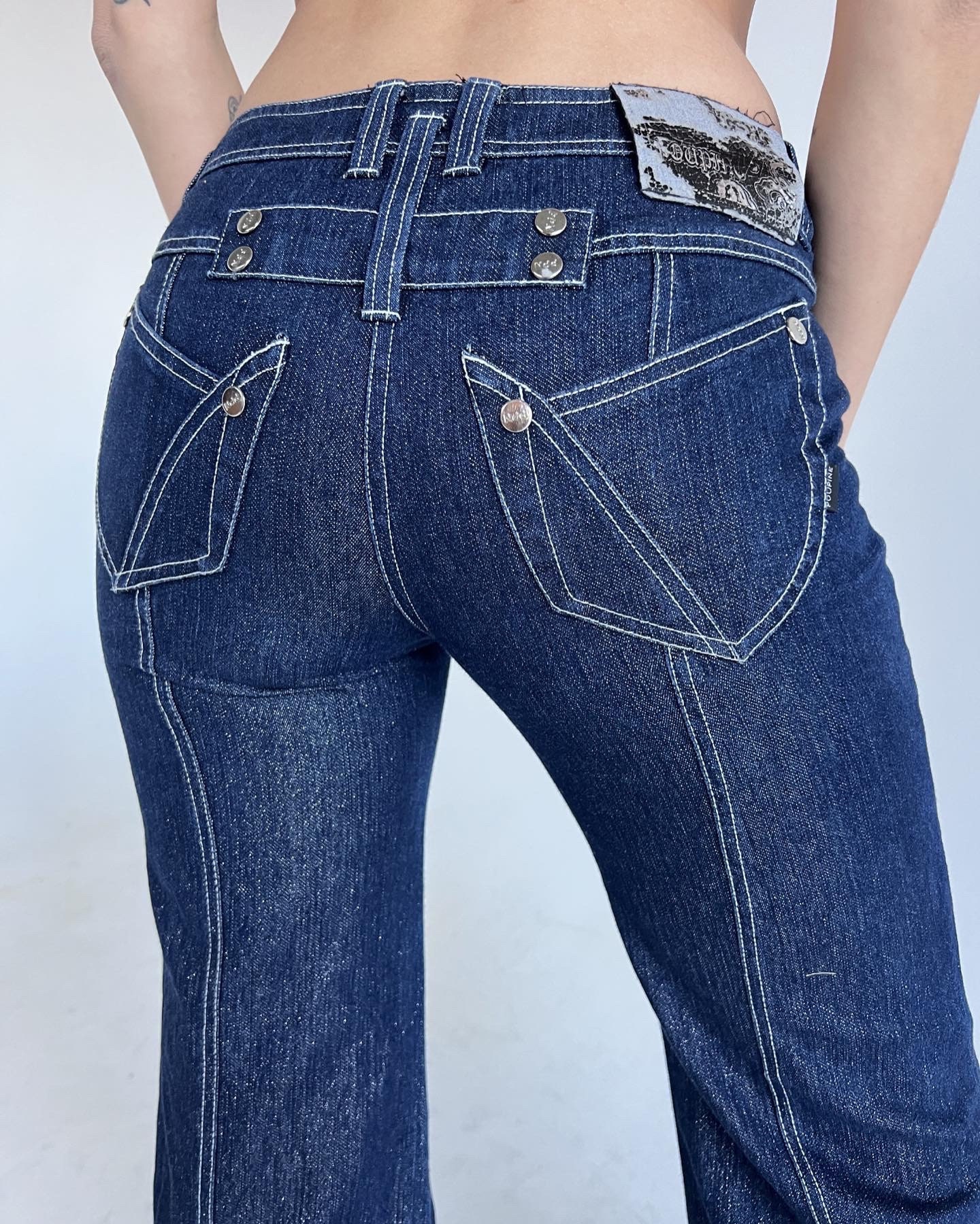 Insane Glitter Dark Denim Jeans 90s 2000s Y2k - Etsy